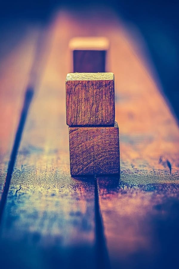 Contemporary Wooden Blocks Arranged in a Sleek and Elegant Environment ...