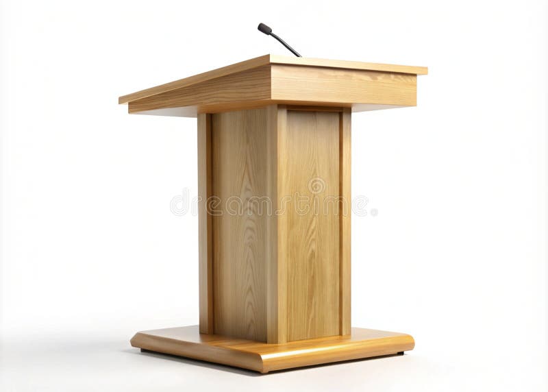Contemporary Wooden Podium with Sharp Angles and Smooth Finishes ...