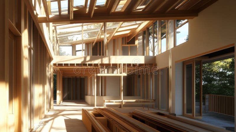 Modern Wooden Interior Design Showcasing Open Space and Natural Light ...