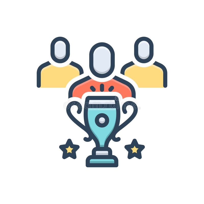 Color Illustration Icon for Contenders, Challenger and Award Stock ...