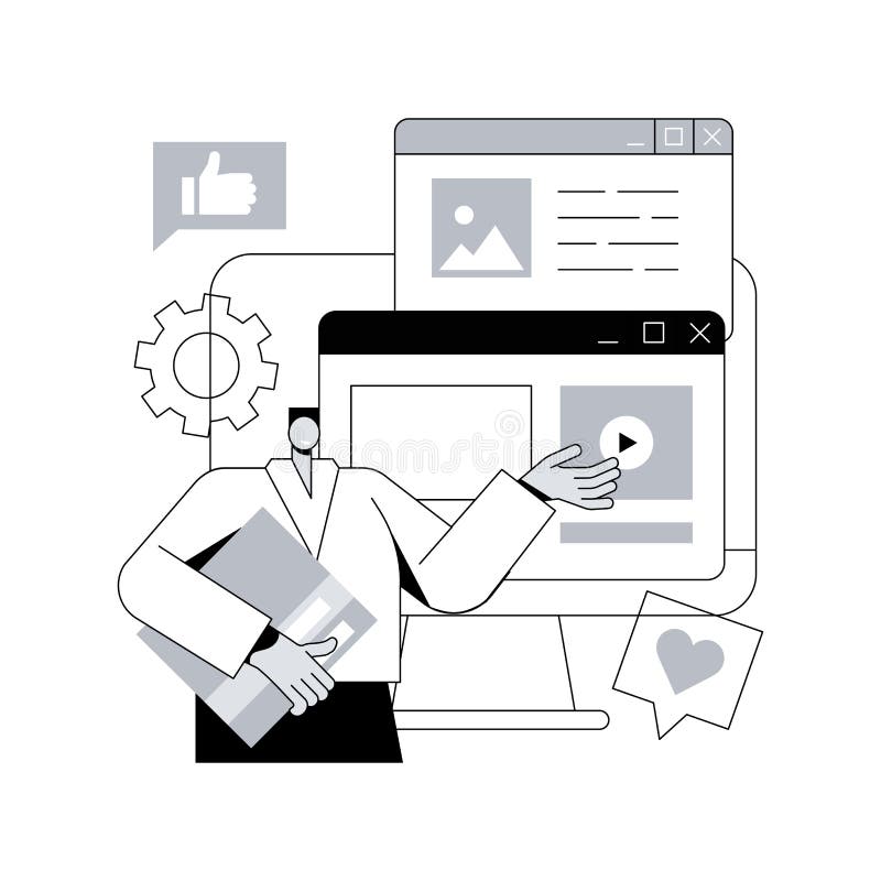 Content Aggregator Abstract Concept Vector Illustration. Stock Vector ...