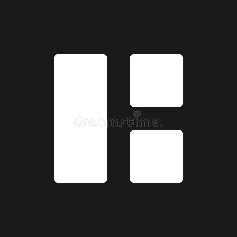 Content Arrangement Pixel Dark Mode Glyph Ui Icon Stock Vector ...