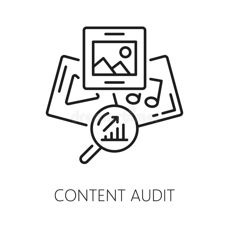 Content Audit, Web Audit Thin Line Icon or Symbol Stock Vector ...