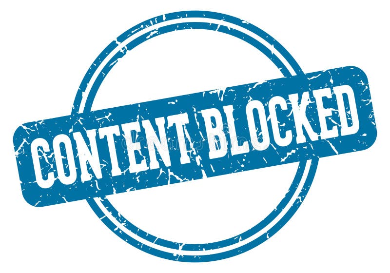 Content blocked stamp stock illustration. Illustration of sign - 352608521
