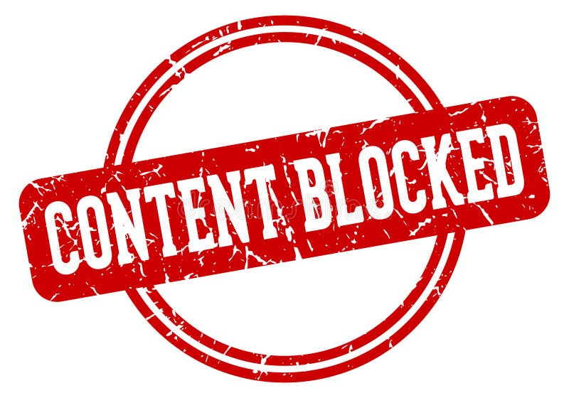 Content blocked stamp stock vector. Illustration of blocked - 347741838