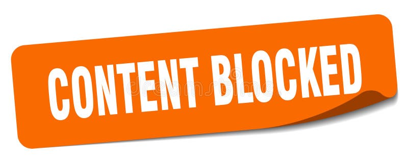 Content Blocked Sticker. Content Blocked Label Stock Illustration ...