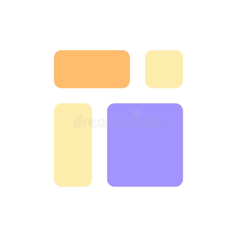 Content Blocks Pixel Perfect Flat Gradient Color Ui Icon Stock Vector ...