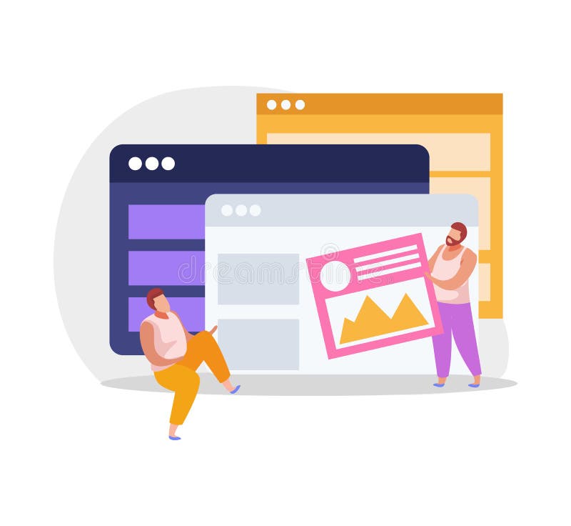 Content Blocks Reposition Composition Stock Vector - Illustration of ...