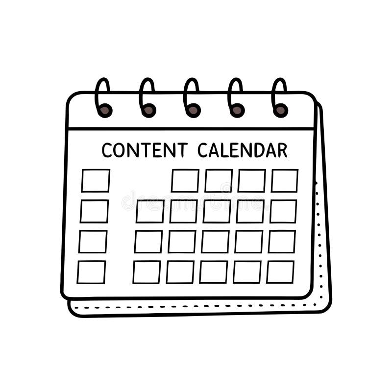 Content Calendar Planner Vector Illustration for Effective Scheduling ...