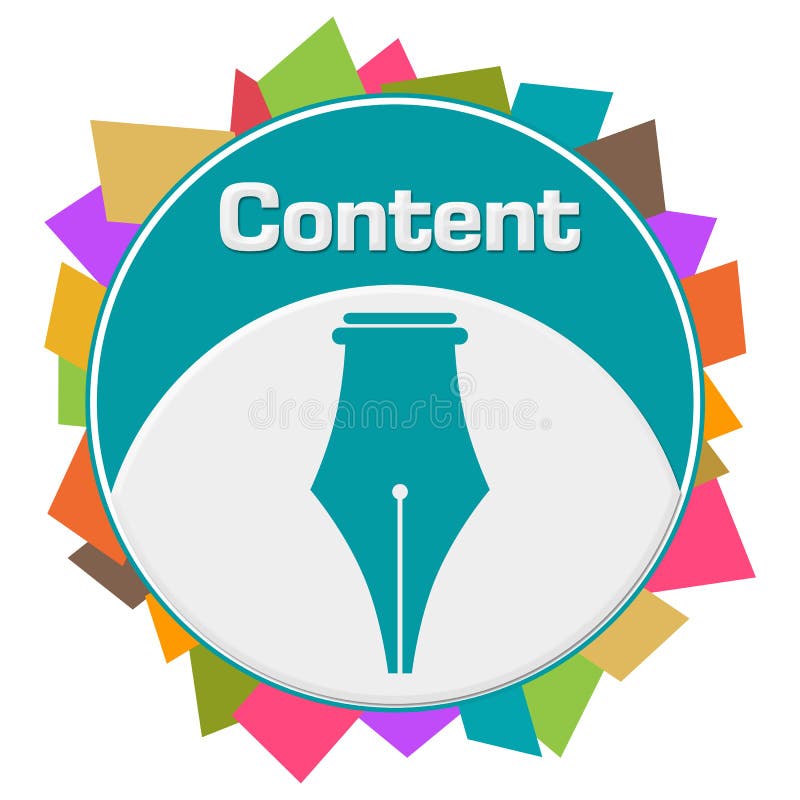 CONTENT Colorful Overlapping Letters Vector Banner Stock Illustration ...