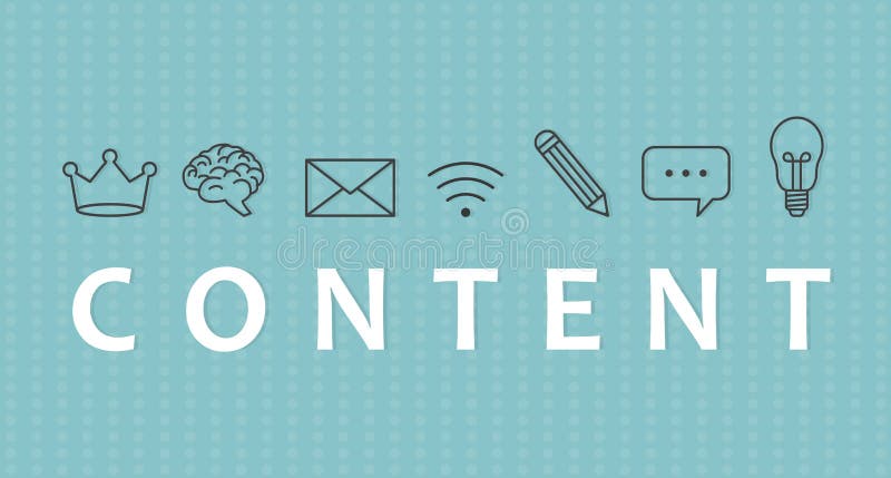 Content concept banner stock vector. Illustration of crown - 219129688