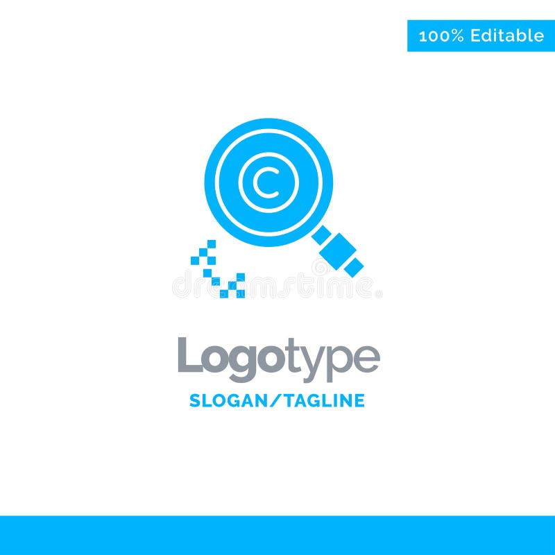 Content, Copyright, Find, Owner, Property Blue Solid Logo Template ...