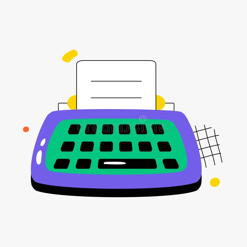 Content Creation Concept with Typewriter and Paper Symbolizing Writing ...