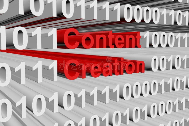 Content creation stock illustration. Illustration of digital - 85030295