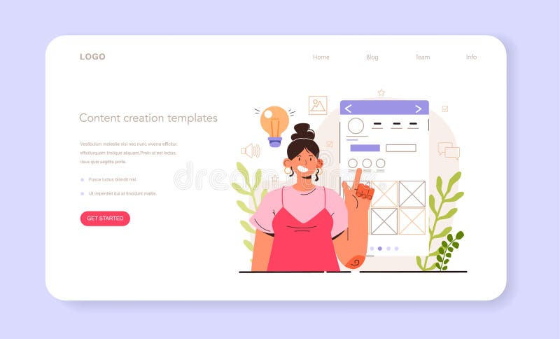 Content Creation Templates. Content Strategy Development Stock Vector ...