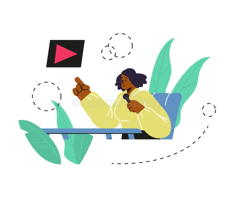 Content Creation and Video Production Vector Illustration Stock Vector ...