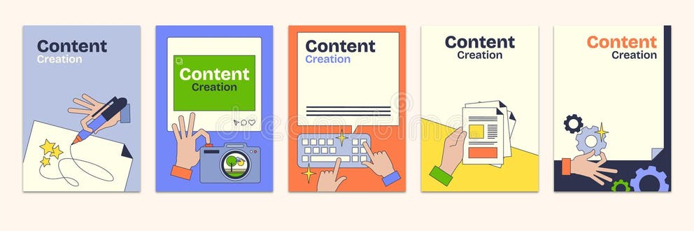Content Creation Visuals with Hands, Tools, and Text Highlight Creative ...