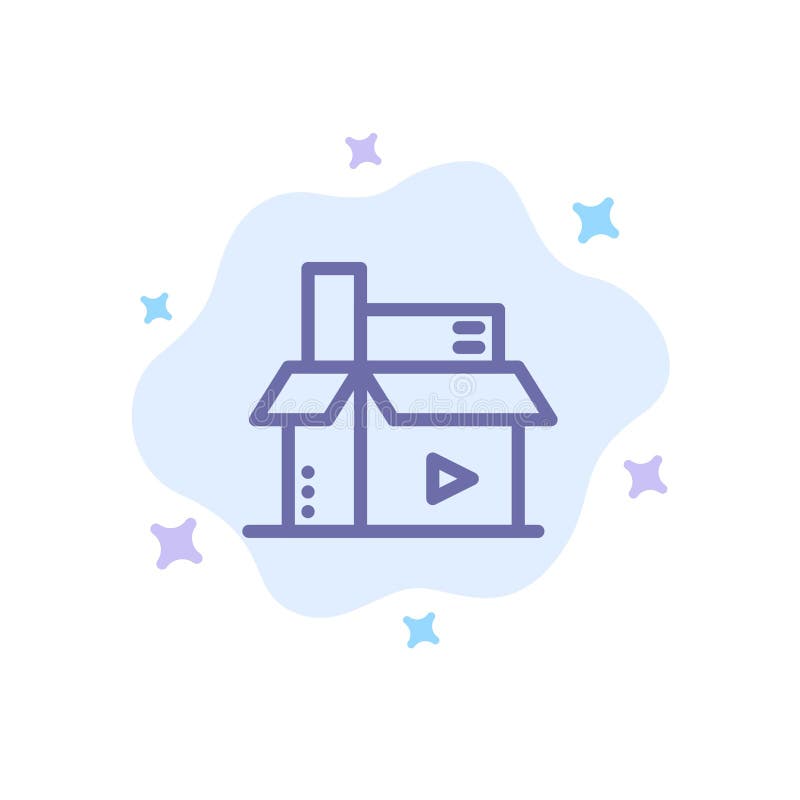 Content, Creative, Digital, Media, Publishing Blue Icon on Abstract ...