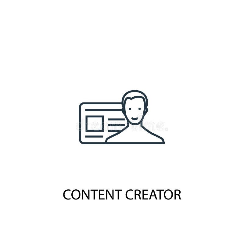 Content Creator Icon. Simple Element Stock Vector - Illustration of ...