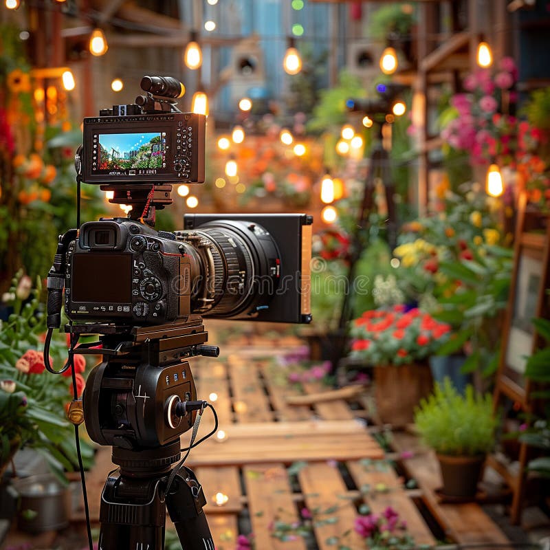 Content Creator Filming for an Online Audience Stock Photo - Image of ...