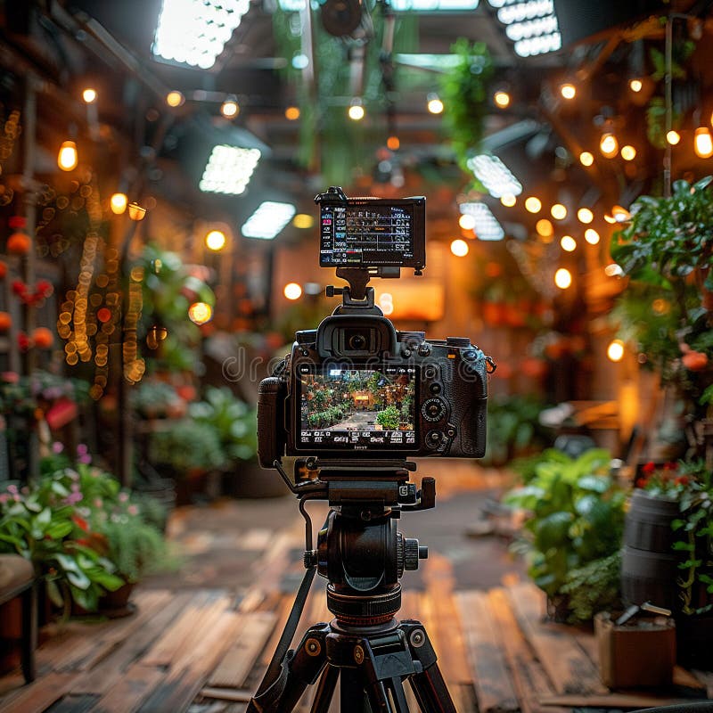 Content Creator Filming for an Online Audience Stock Photo - Image of ...