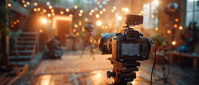 Content Creator Filming for an Online Audience Stock Photo - Image of ...