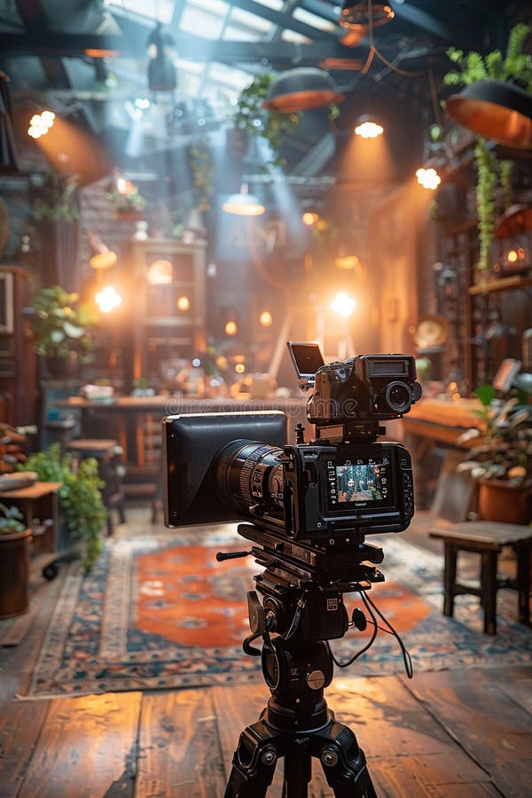 Content Creator Filming for an Online Audience Stock Image - Image of ...