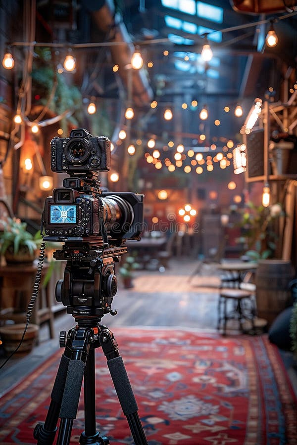 Content Creator Filming for an Online Audience Stock Photo - Image of ...