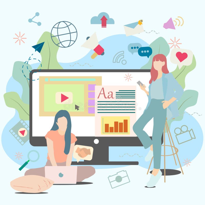 Content Creator, Illustration, Vector, Information, Advertising ...