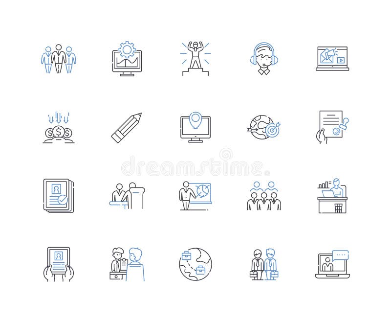 Content Creator Line Icons Collection Creator Innovator Marketer Blogger Vlogger Artist