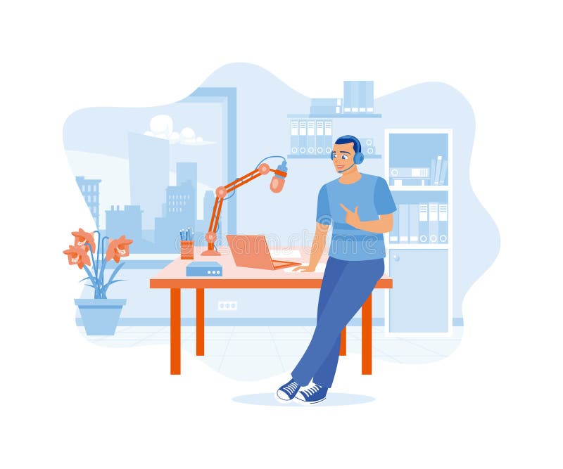 Content Creators Create Their Shows in Their Home Studios Using Professional Microphones and ...