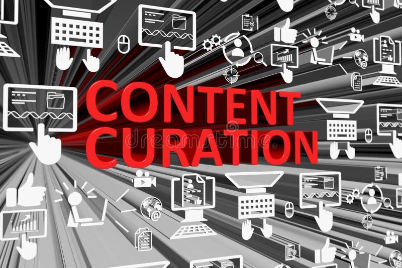 Content Curation Doodle Concept Stock Vector - Illustration of publish ...