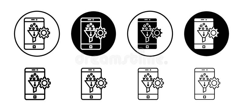 Content Curation Vector Icon Set Collection. Content Curation Outline ...