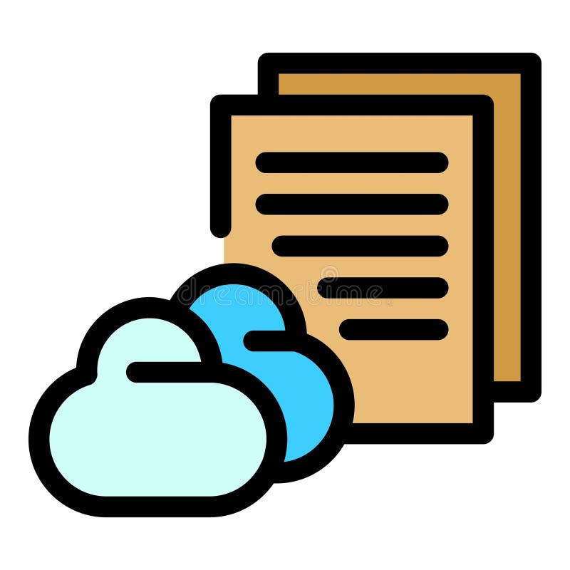 Content Data Cloud Icon Vector Flat Stock Vector - Illustration of ...