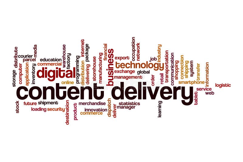 Content Delivery Word Cloud Concept Stock Illustration - Illustration ...