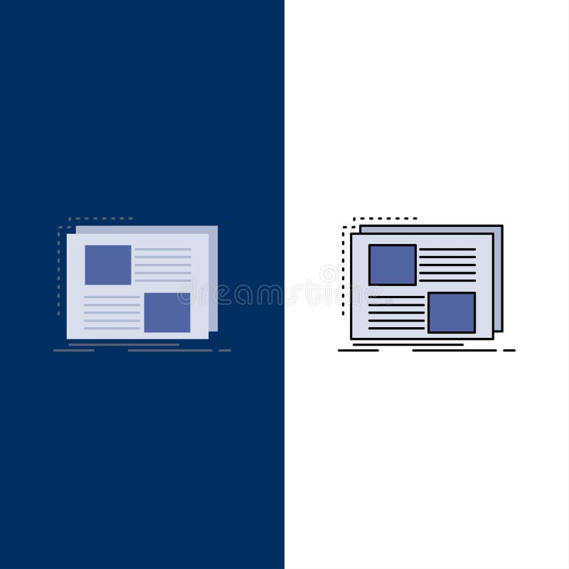 Content, Design, Frame, Page, Text Flat Color Icon Vector Stock Vector ...