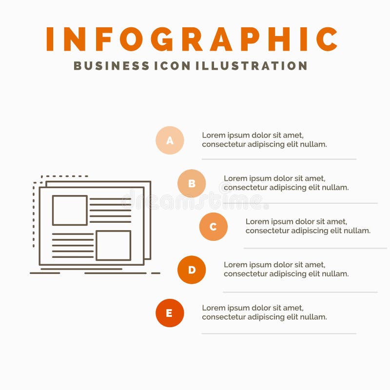 Content, Design, Frame, Page, Text Infographics Template for Website ...