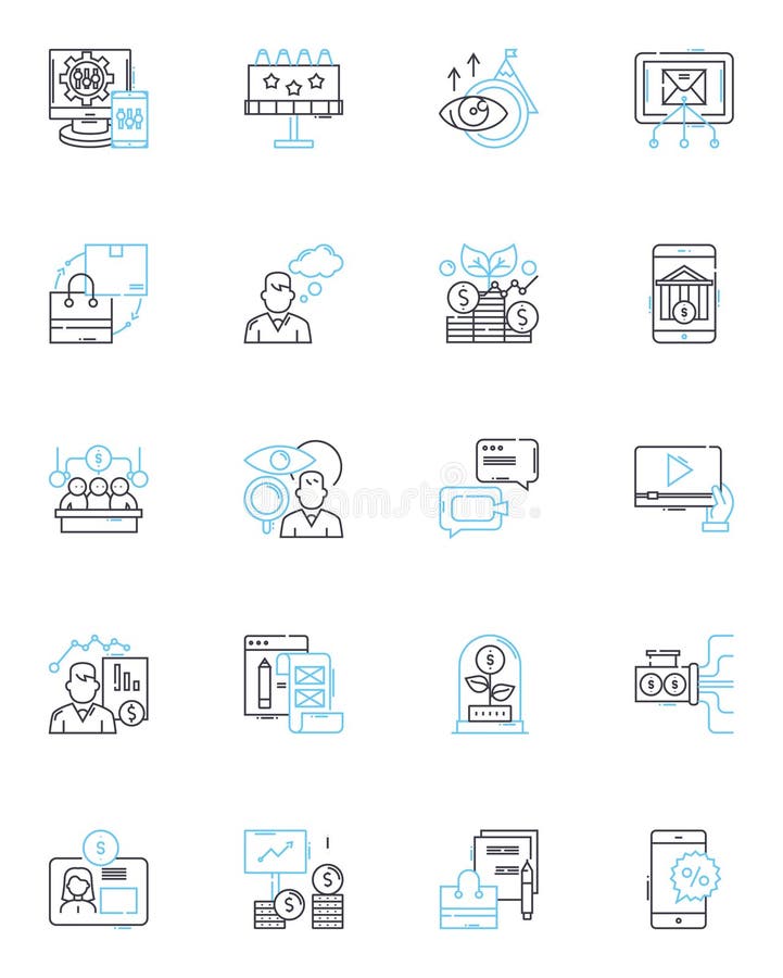 Content Design Vector Line Icons Set. Content, Design, Layout ...