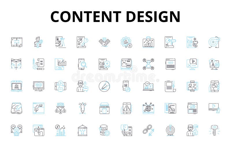 Content Design Linear Icons Set. Strategy, Branding, Messaging ... Content Design Linear Icons Set. Strategy, Branding, Messaging ...