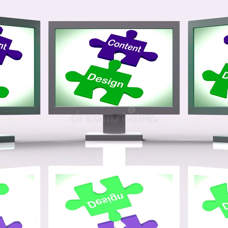 Content Design Puzzle Screen Shows Promotional Material and Layout ...