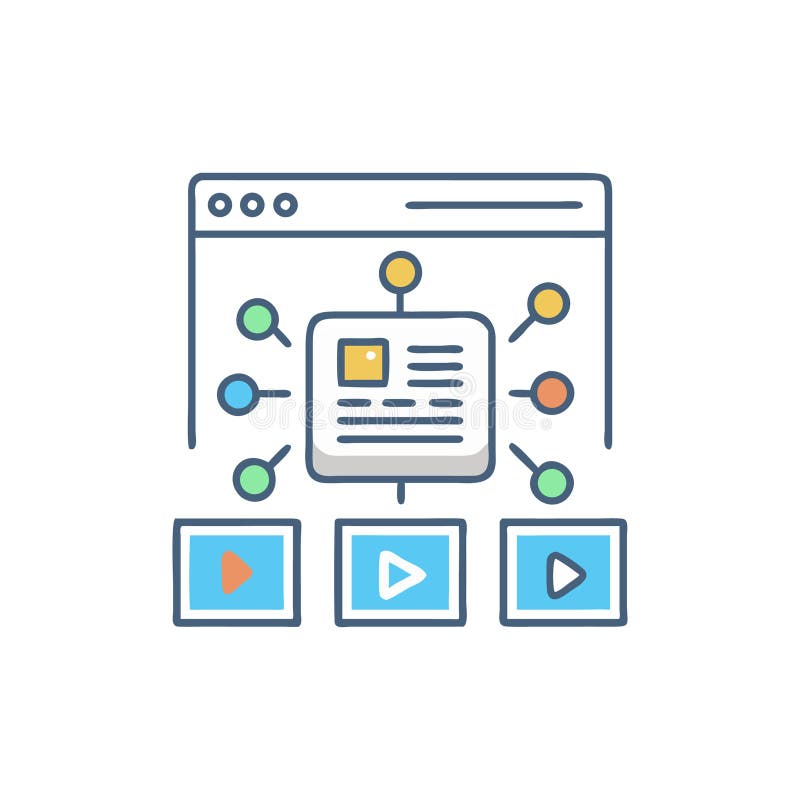 Content Distribution System Graphic Illustrating Content To Multiple ...