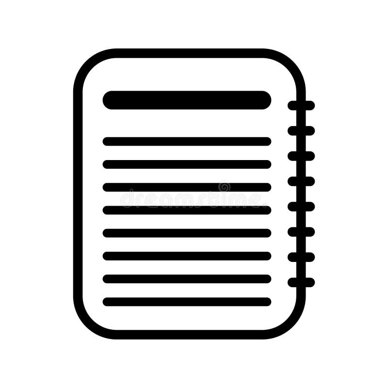 Content, Document, Paper Icon. Black Vector Graphics Stock Illustration ...