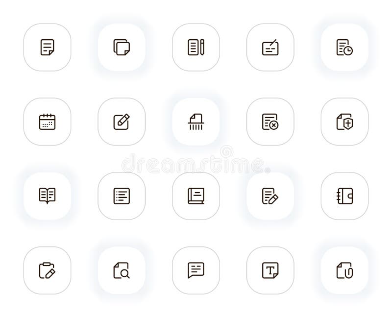 Document Icons 24x24 Pixel Stock Illustrations – 139 Document Icons ...