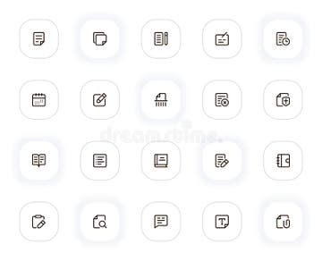 Document Icons 24x24 Pixel Stock Illustrations – 139 Document Icons ...