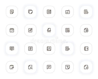 Document Icons 24x24 Pixel Stock Illustrations – 139 Document Icons ...