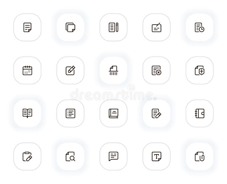 Document Icons 24x24 Pixel Stock Illustrations – 139 Document Icons ...