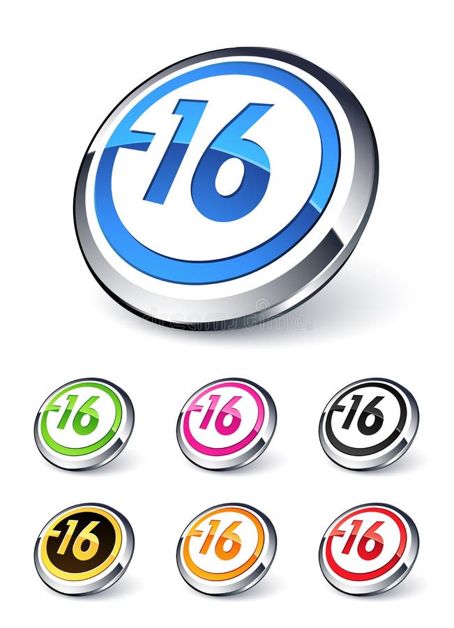 Content explicit symbol 16 vektor illustrationer. Illustration av ...