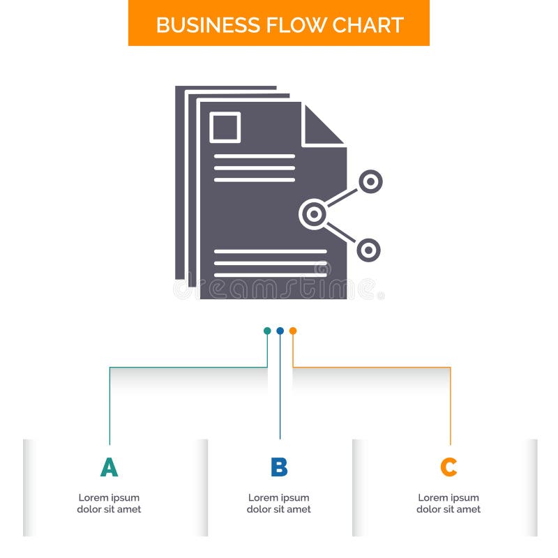 Content, Files, Sharing, Share, Document Business Flow Chart Design ...