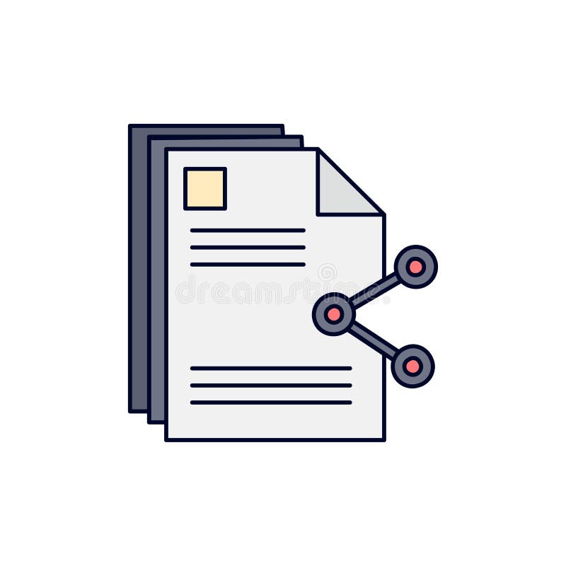 Content, Files, Sharing, Share, Document Flat Color Icon Vector Stock ... Content, Files, Sharing, Share, Document Flat Color Icon Vector Stock ...