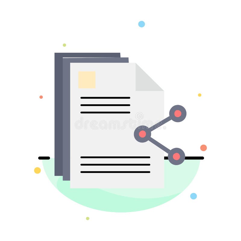 Content, Files, Sharing, Share, Document Flat Color Icon Vector Stock ...